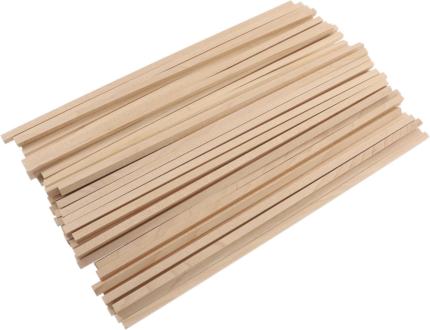 50pcs Handmade Wooden Strips Dowel Square Thin Wooden Stick DIY Wood ...