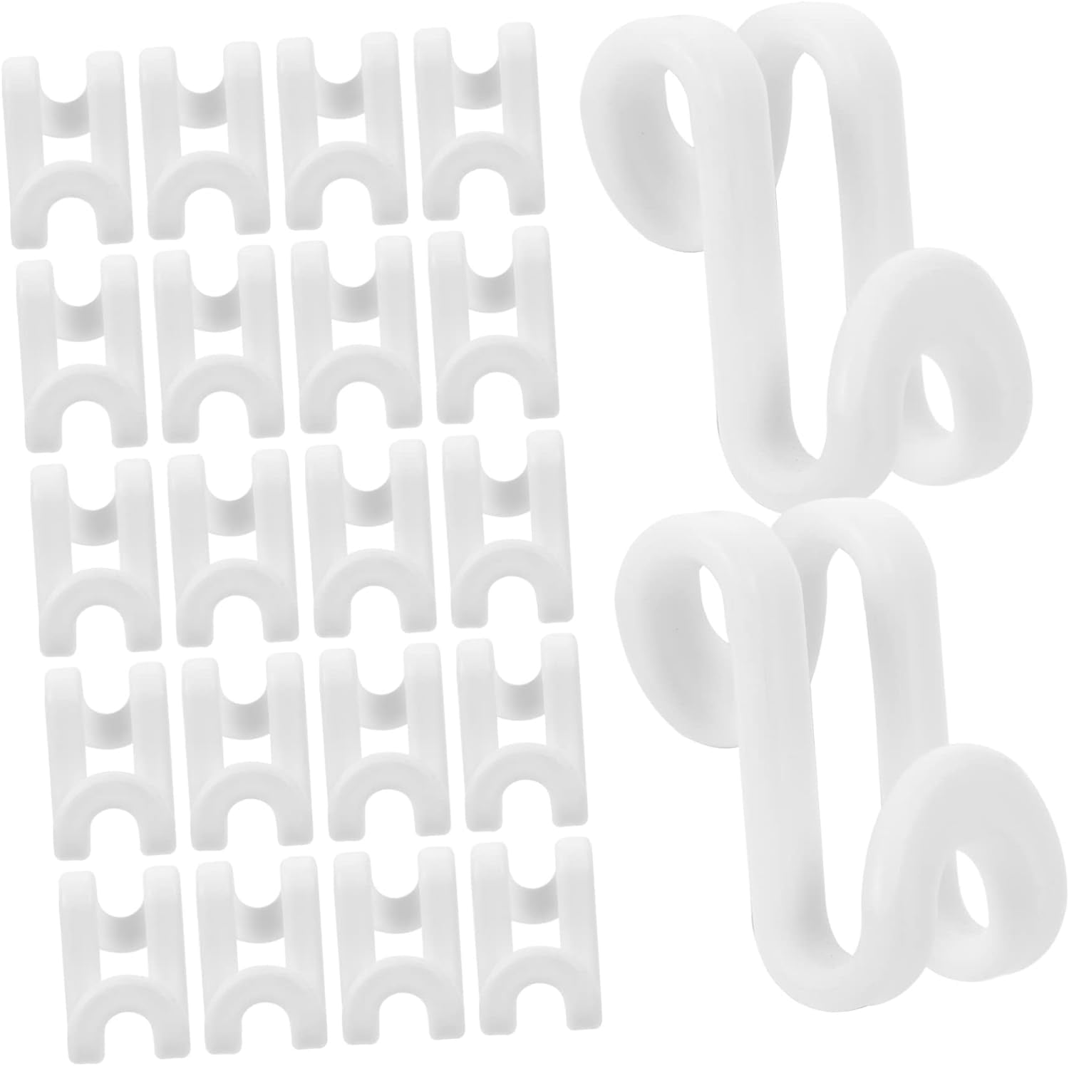 50pcs Hanger Link Hook Heavy Duty Plastic Hangers Outdoor Towel Hooks ...
