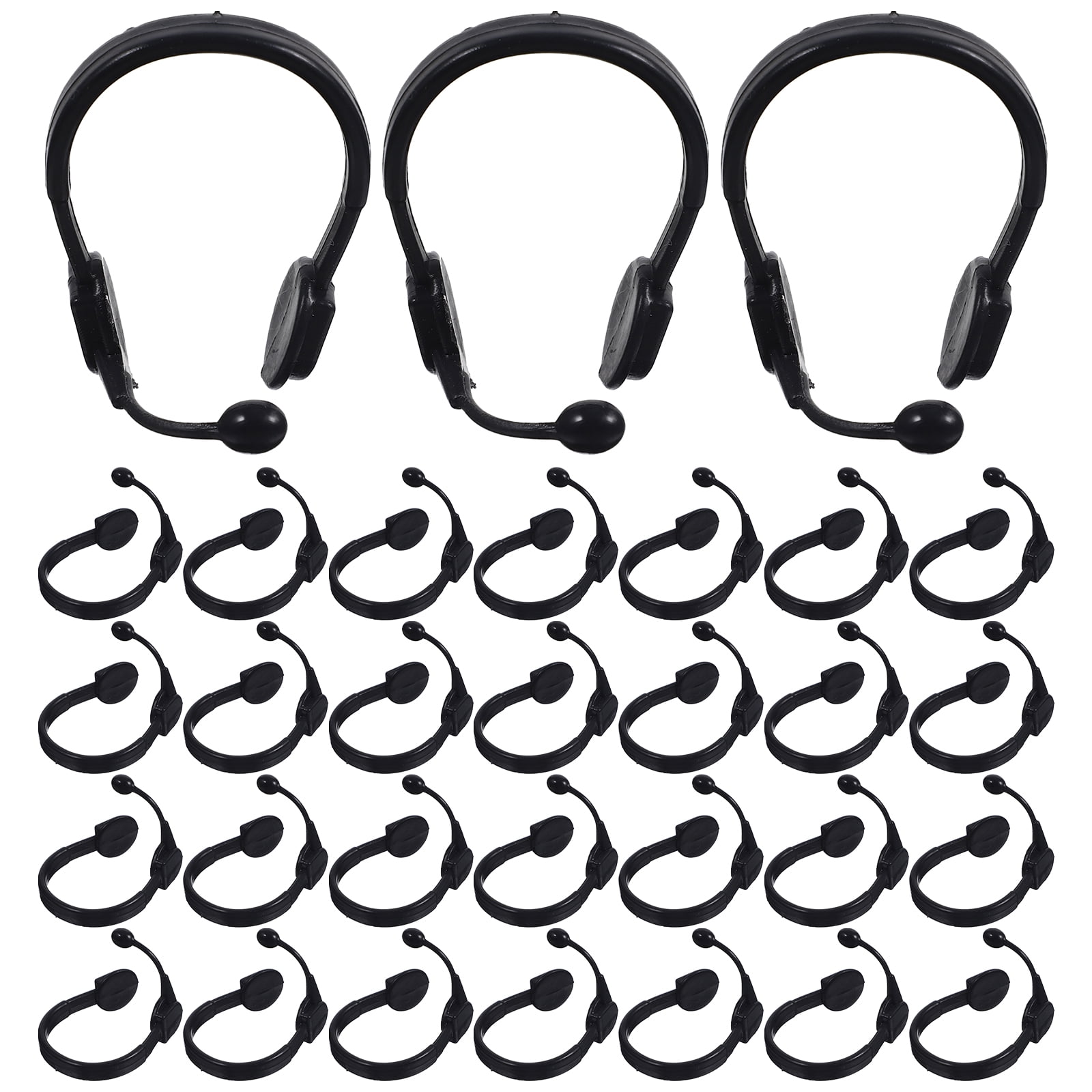 50pcs Headphone Miniature Doll Dressing Microphone Headsets Dollhouse ...