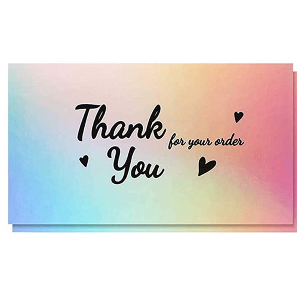 50pcs Heart Great Taste Thank You Card Thanks Greeting Card ...