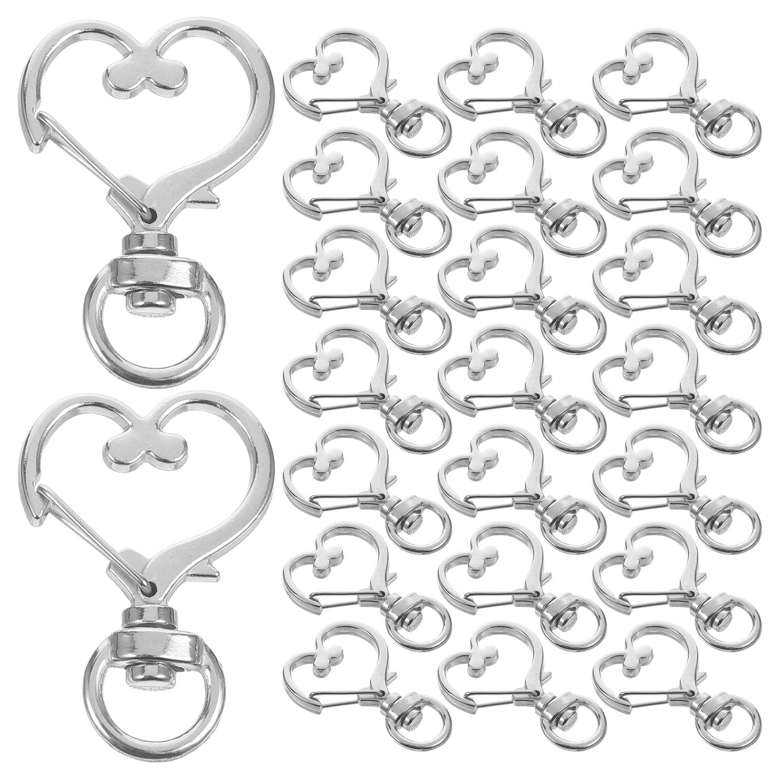 50pcs Heart Shape Metal Lobster Clasps - DIY Keychain Clip - Walmart.com