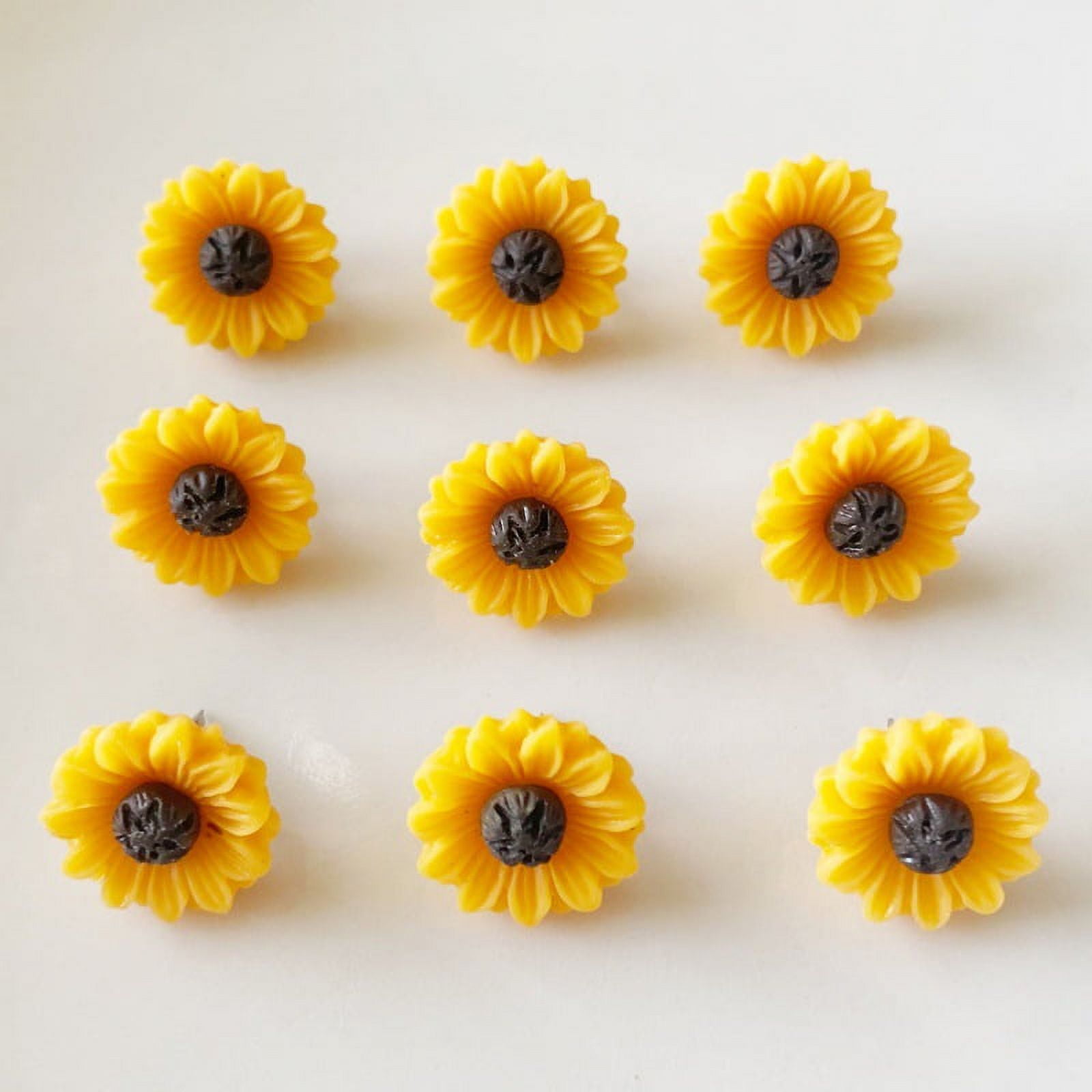 50pcs Home Thumb Tacks Multi-function Push Pin Sunflower Pushpins ...