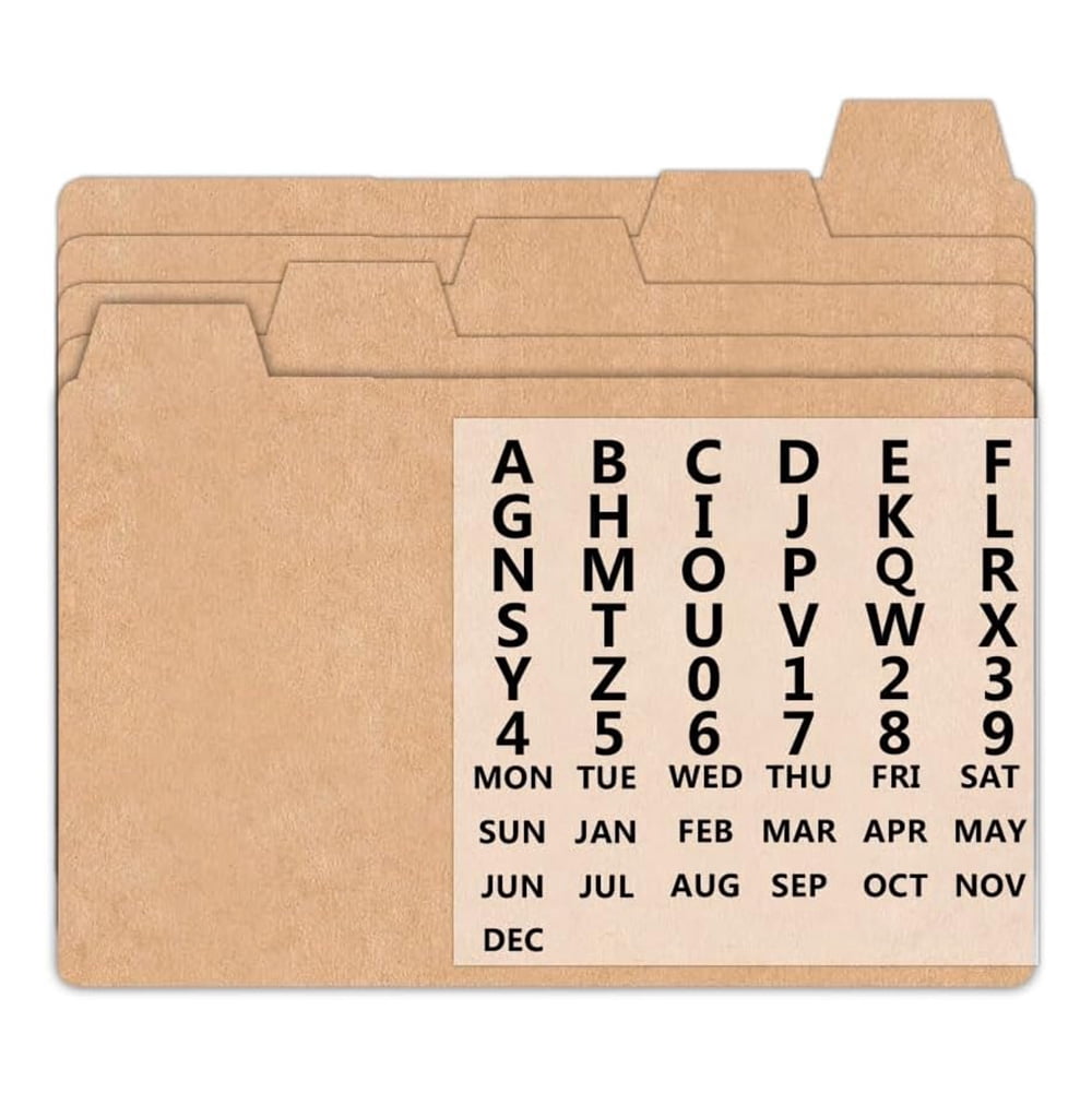50pcs Index Card Box Dividers 4x6inch, Index Card Guide Set with Number ...