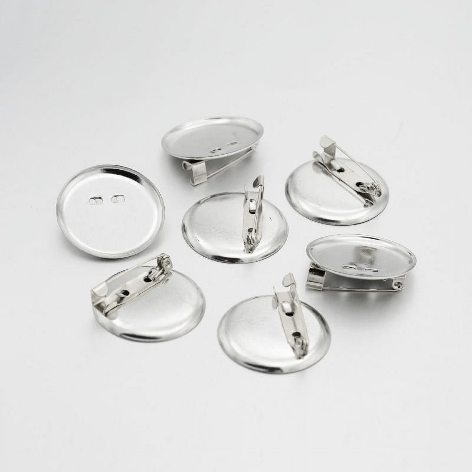 50pcs Iron Brooch Cabochon Settings Platinum Tray: 28mm 29x8mm ...