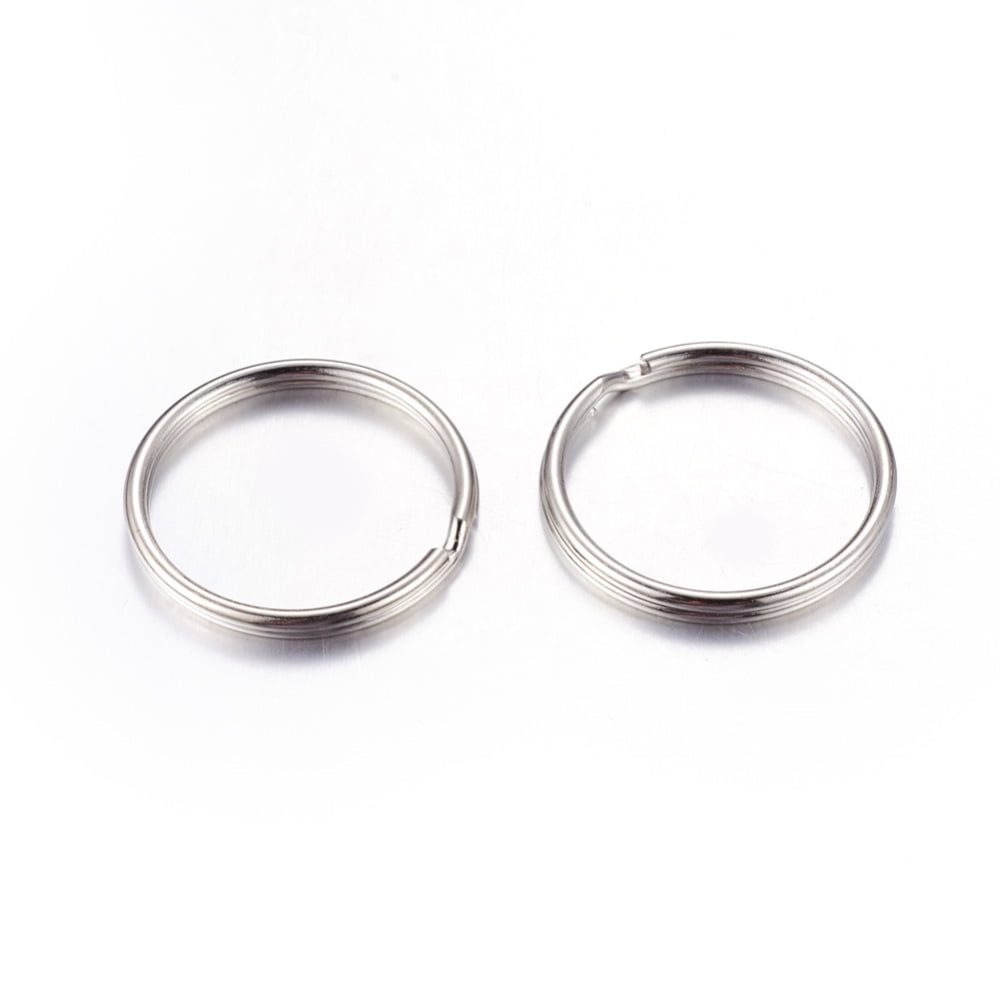 50pcs Iron Split Key Rings Keychain Clasp Findings 30x3mm Inner ...
