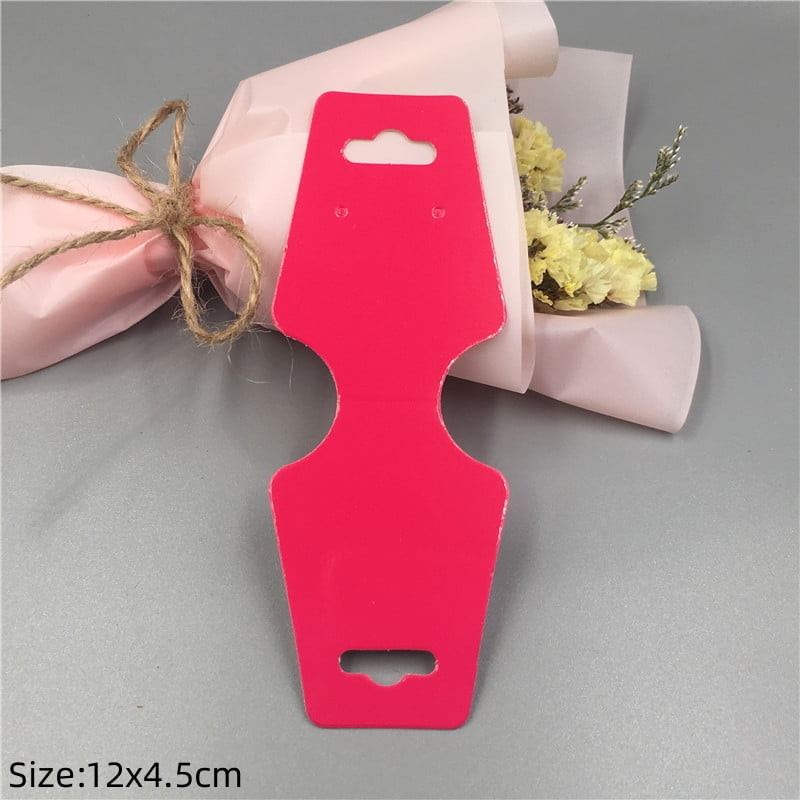 50pcs Jewelry Display Card Price Tag Foldable Blank Kraft Paper Holder ...
