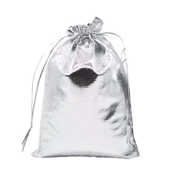 50pcs Jewelry Packing Fabric Bag Gold Silver Cloth Drawstring Gift ...