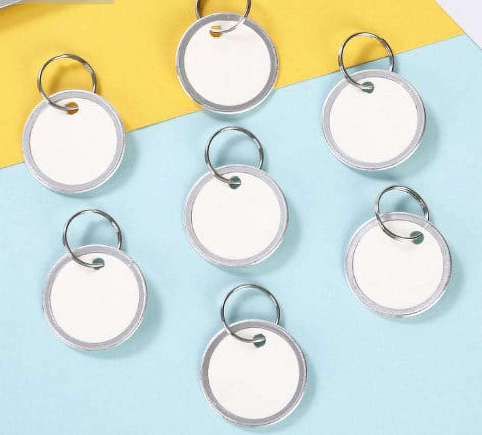 50pcs Key Rings Tags Key Label Tags with Split Rings for Identifier ...