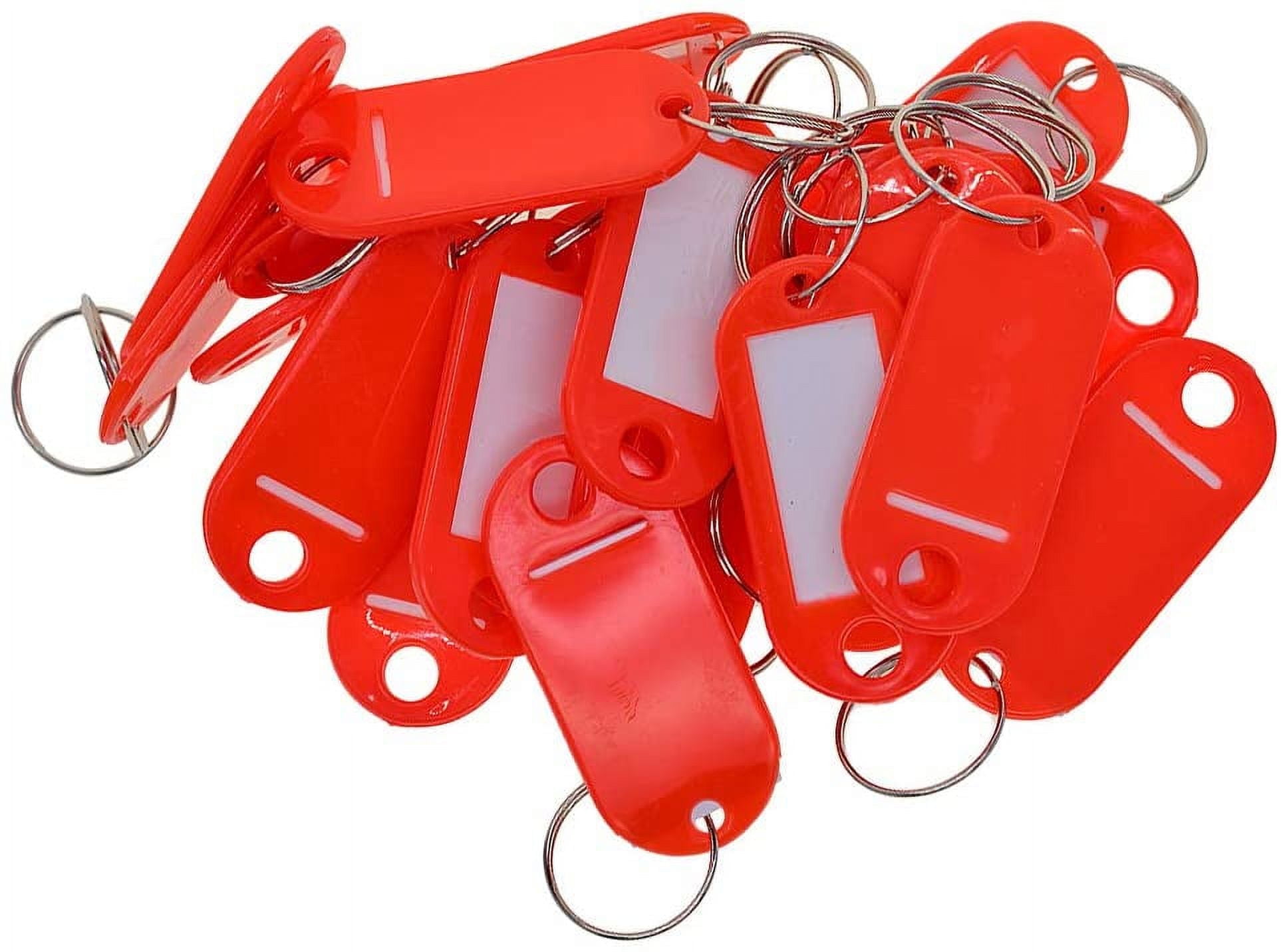 50pcs Key Tag Key Chains, Plastic Key Ring Tags Labels for a Backpack ...