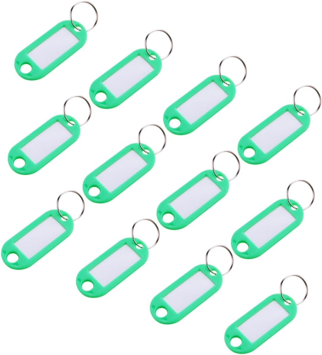 50pcs Keychain Tag Colored Tabs Plastic Name Tag Key Ring Tag Plastic ...