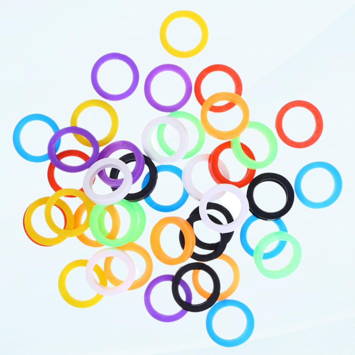 50pcs Keyring Colored Key Cover Key Cap Label Key Sleeve Identification ...