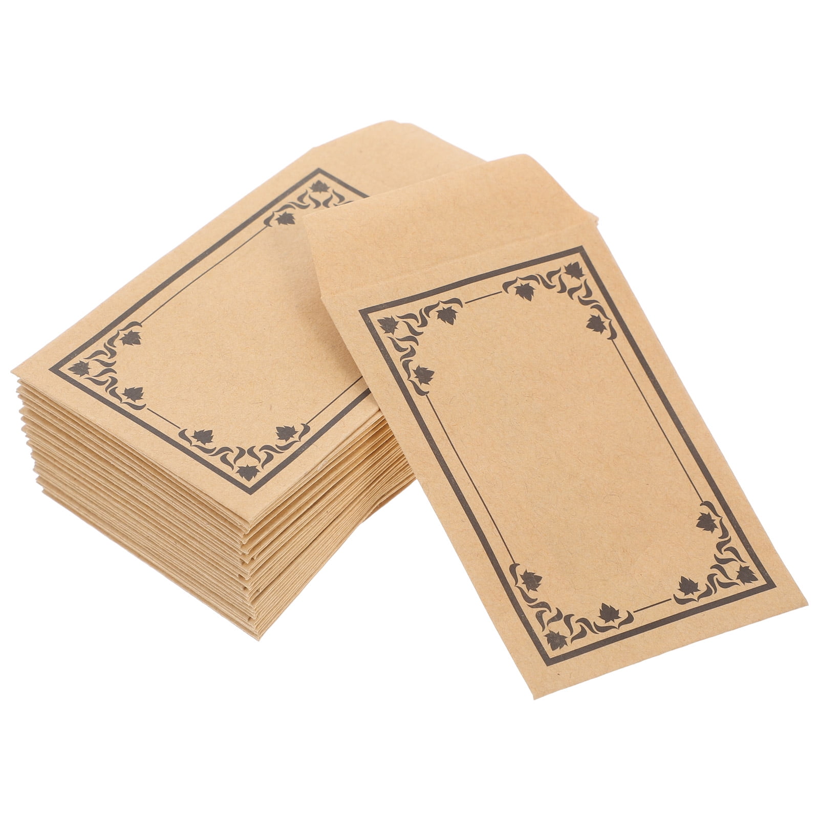 50pcs Kraft Paper Envelopes Kraft Paper Trinkets Envelopes Mini Small ...