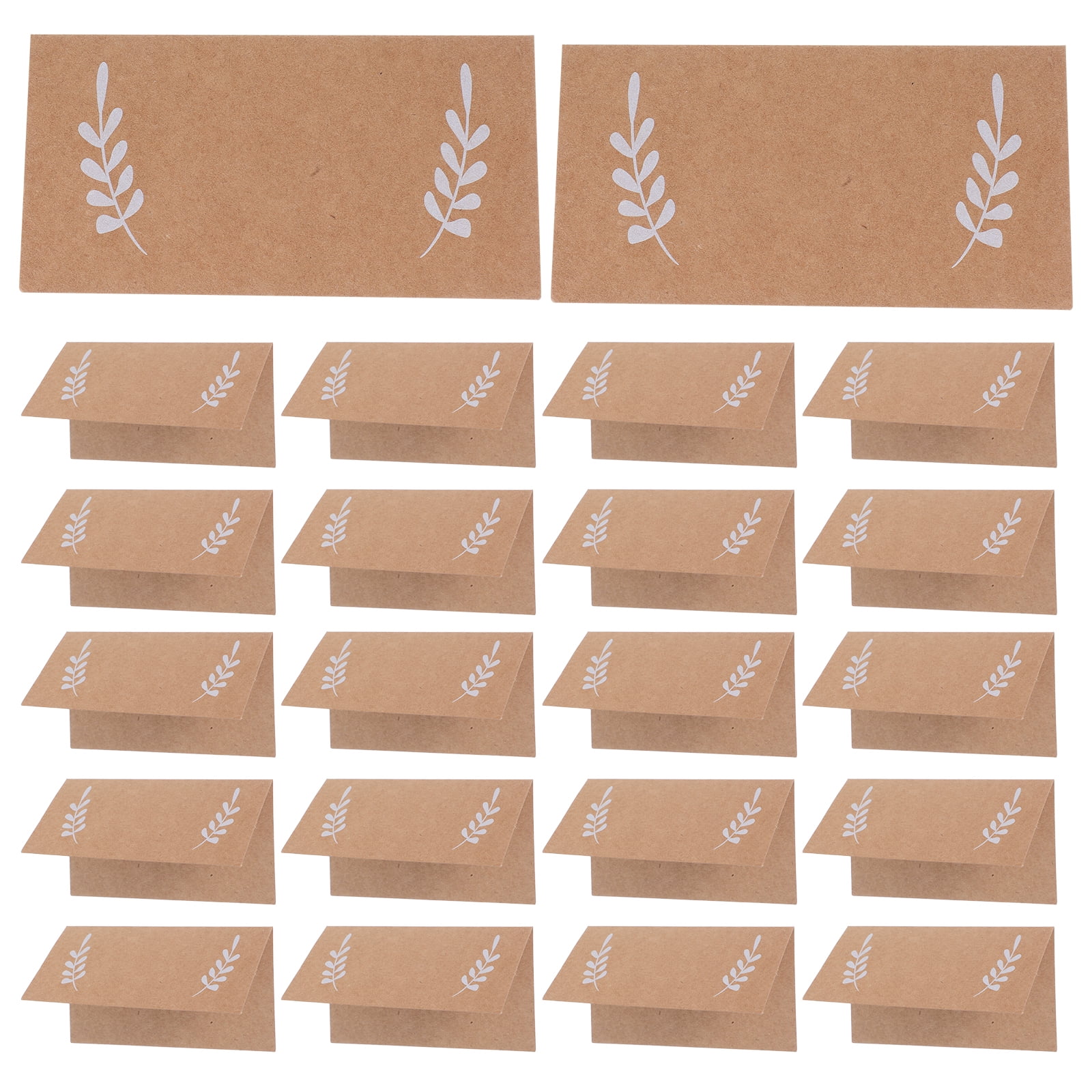 50pcs Kraft Paper Place Cards Tent Table Name Cards Rustic Wedding ...