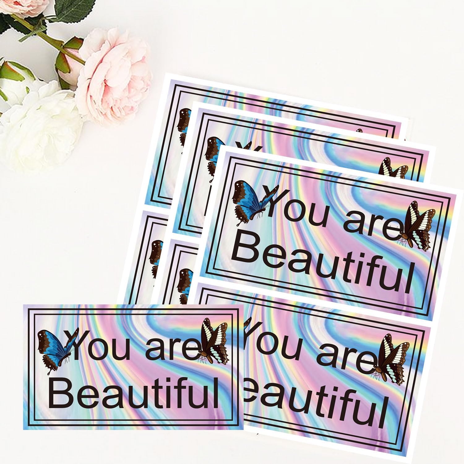 50pcs Kudos Appreciation Stickers Positive Sayings Label"You are ...