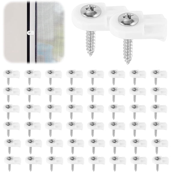 50pcs L5766 & PL7906 Window Screen Clips, Flush Mount Storm Window ...