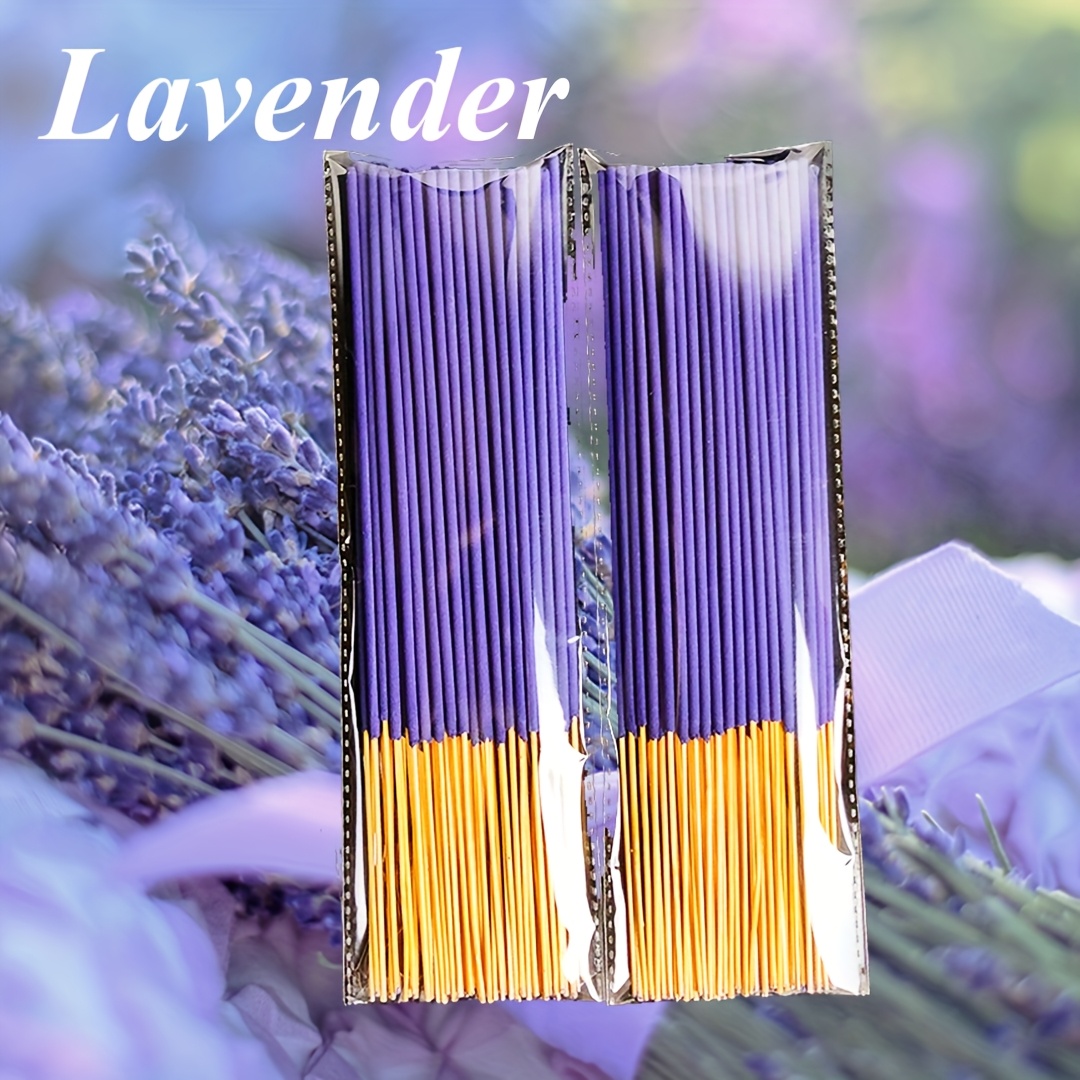 50pcs Lavender Incense Sticks - Natural Wood Incense with Elegant ...