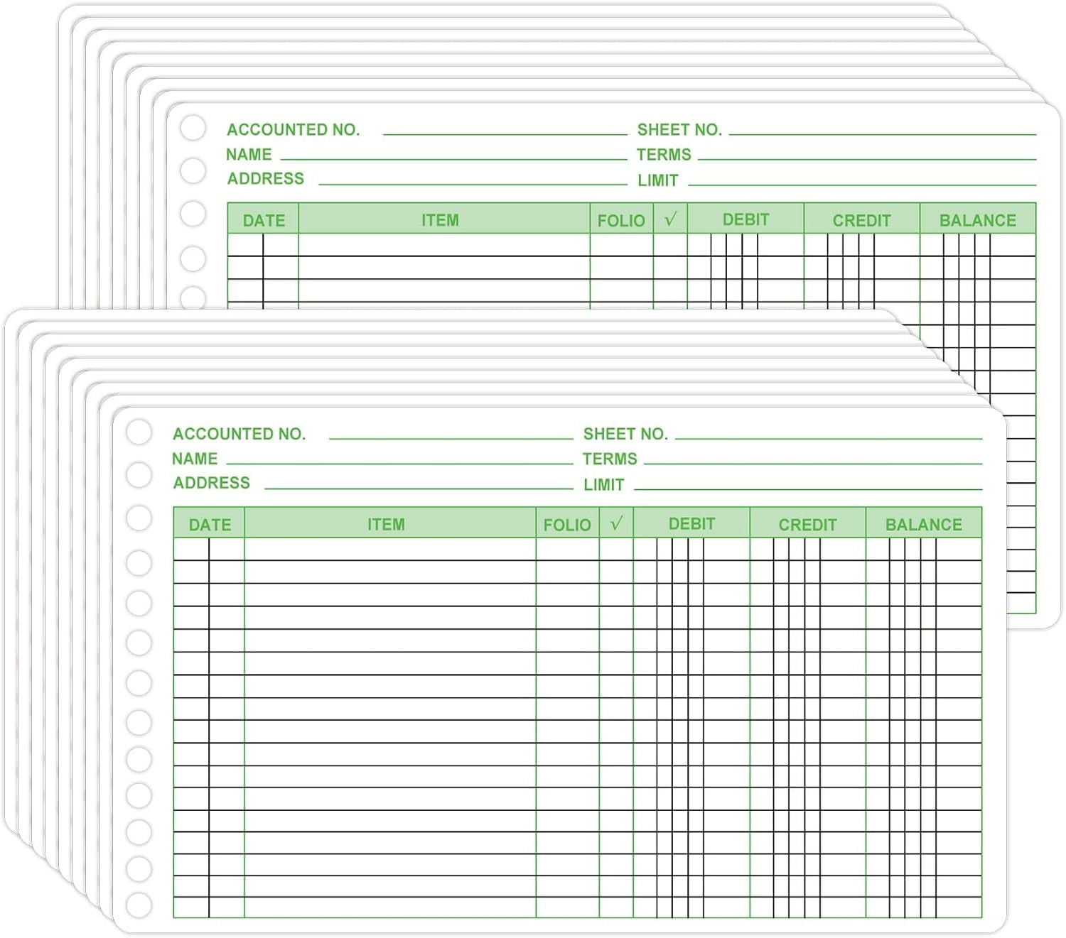 50pcs Ledger Sheets Ledger Paper for Bookkeeping Columnar Pad 5.5 x 8.5 ...