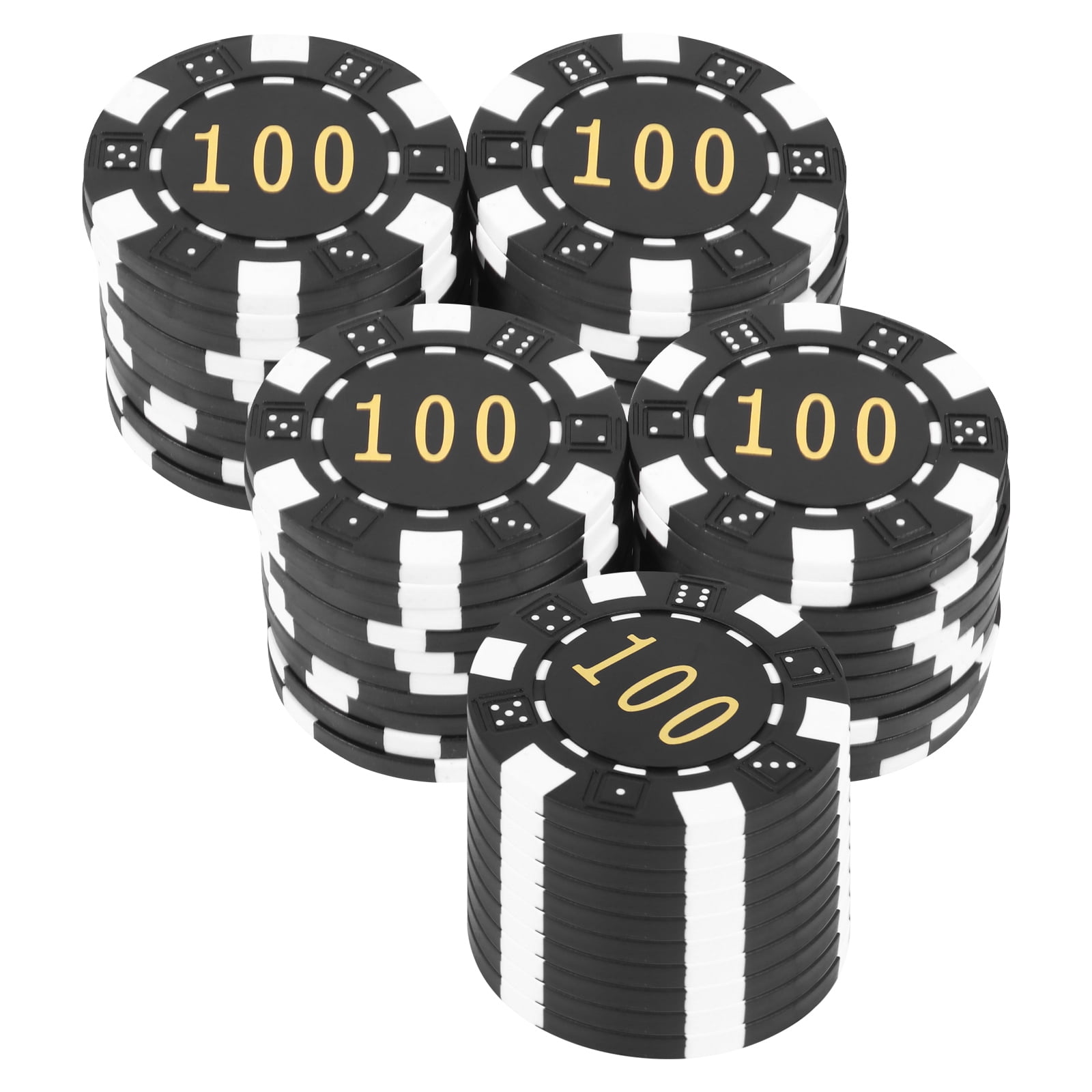 50pcs Lightweight Number Chips Plastic Table Game Coins Playset Party ...