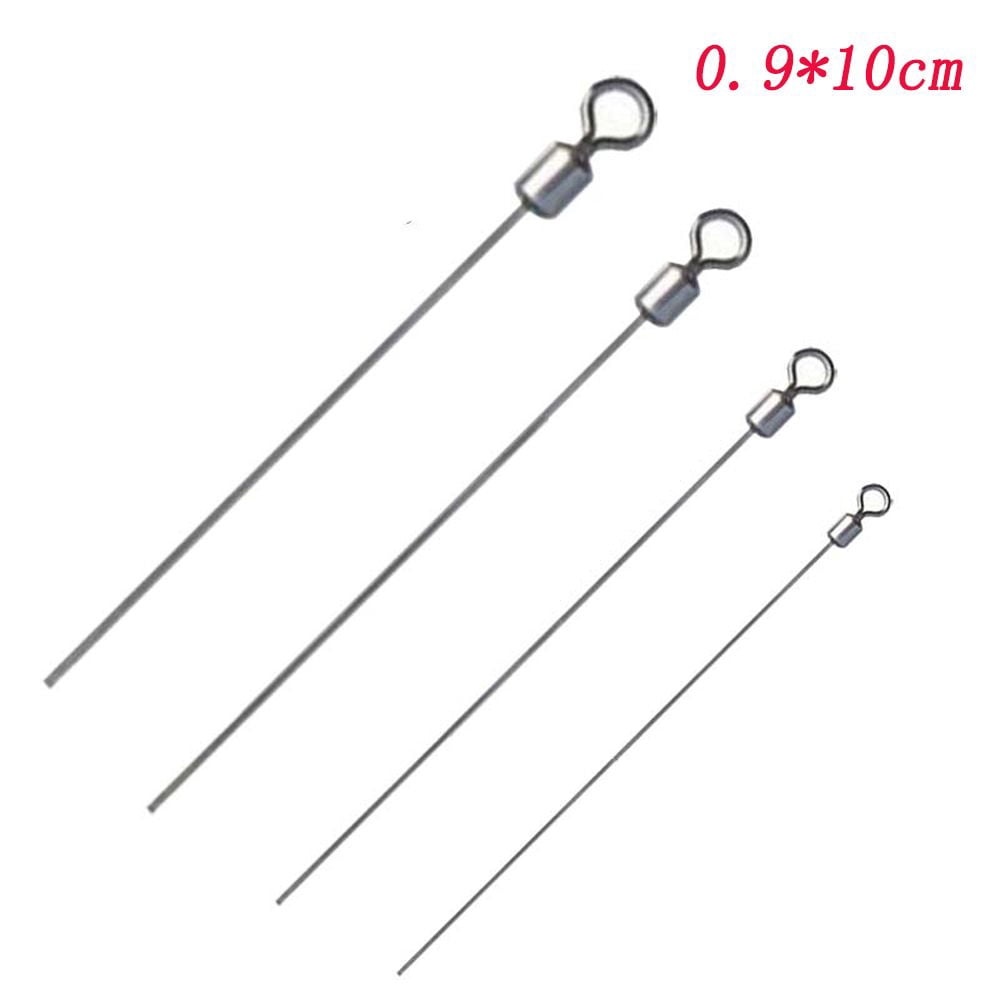 50pcs Long Pole Hard Steel Wire Fishing Swivel Solid Stainless Steel ...