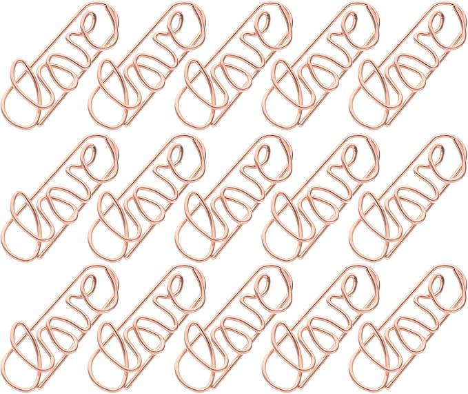 50pcs Lovepaperclip Document Paper Clips Office Paper Clips Marking ...