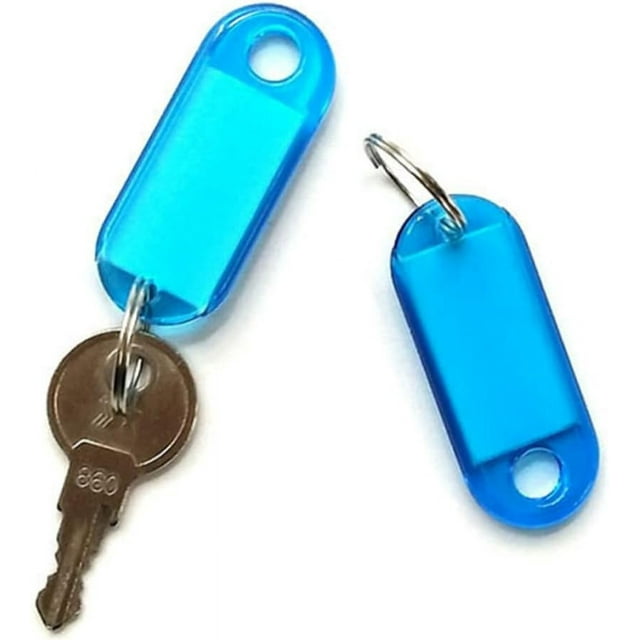 50pcs Luggage Id Tags Key Tag with Ring Key Name Tag Colored Labels Pet ...