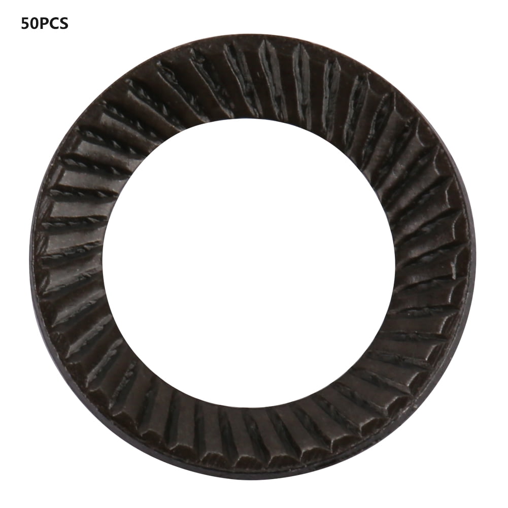 50pcs M5 Steel Ribbed Lock Washers with Double-sided Ridges - Spacer ...