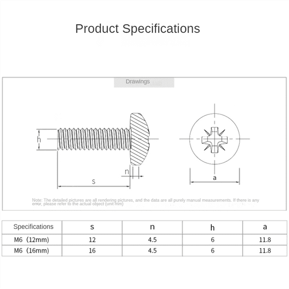50pcs M6x16mm Cabinet Screws Rack Mount Cage Nuts Screw Washers for ...