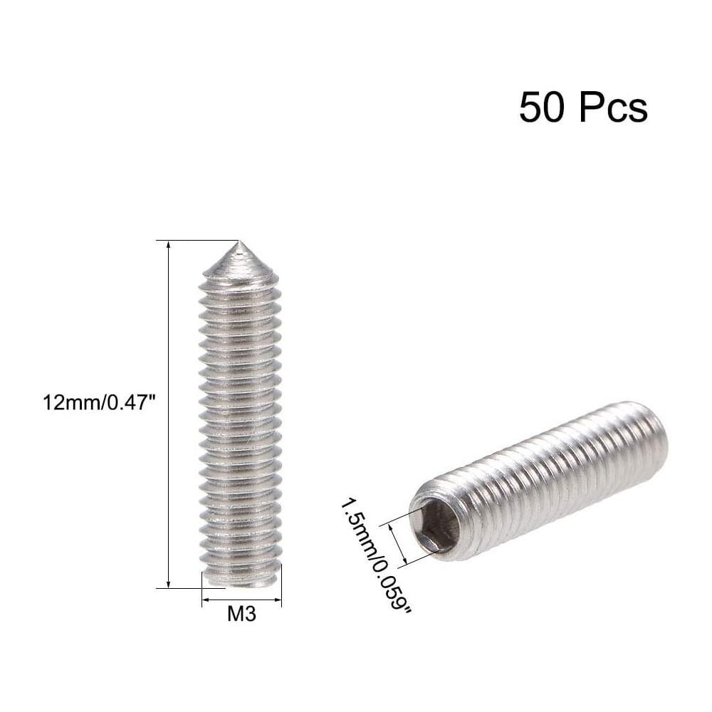 50pcs Machine Meter Drive Cup M3 304 Stainless Steel Allen Head Socket ...