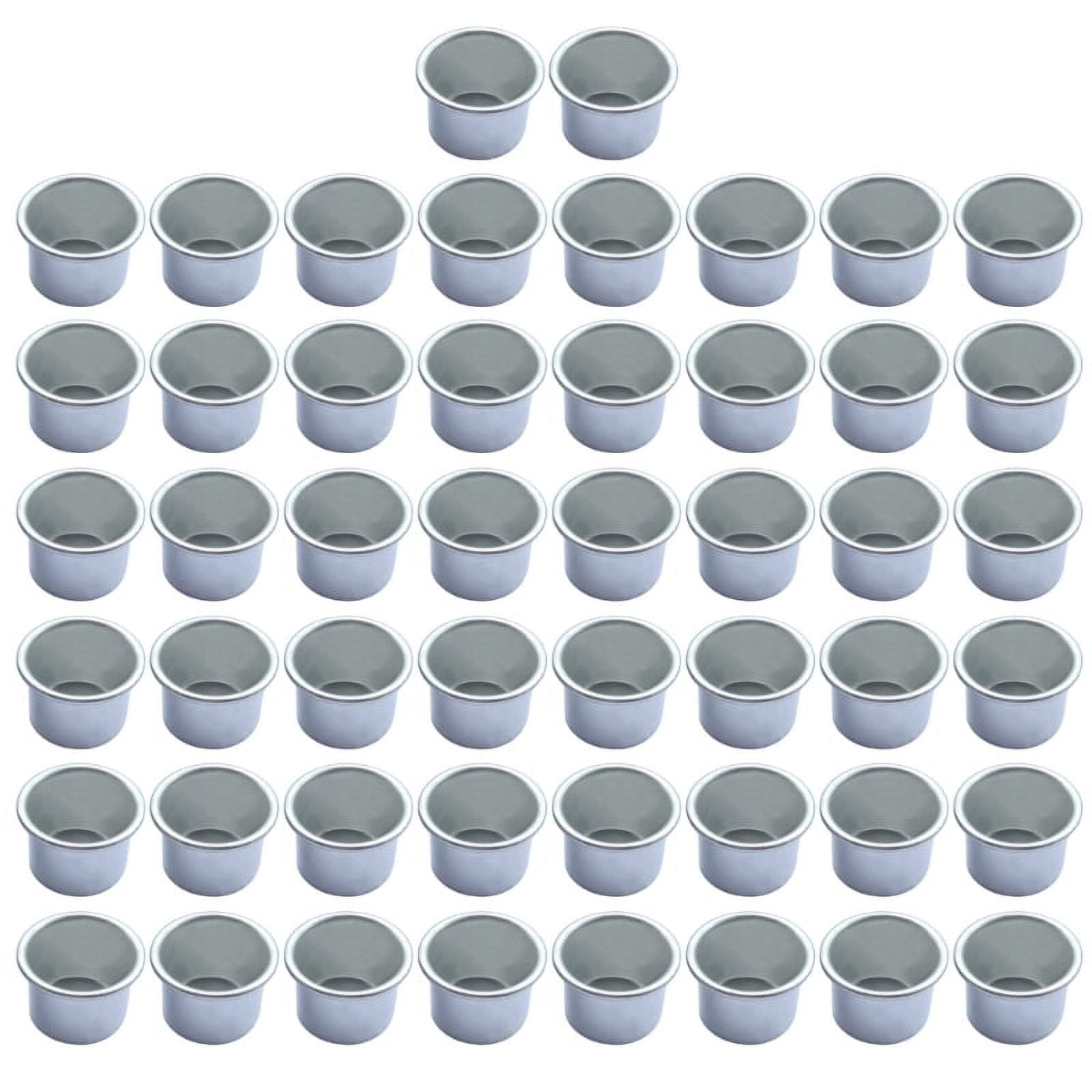 50pcs Metal Candle Holder Jar Container Candle Cup Candlestick for ...