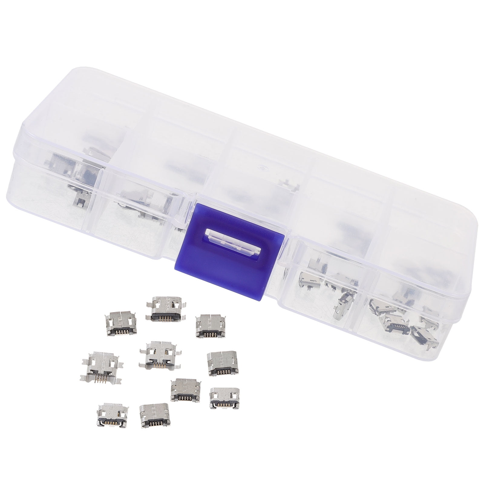 Raindrops 50Pcs Micro USB Female Port Copper Connector USB Socket ...