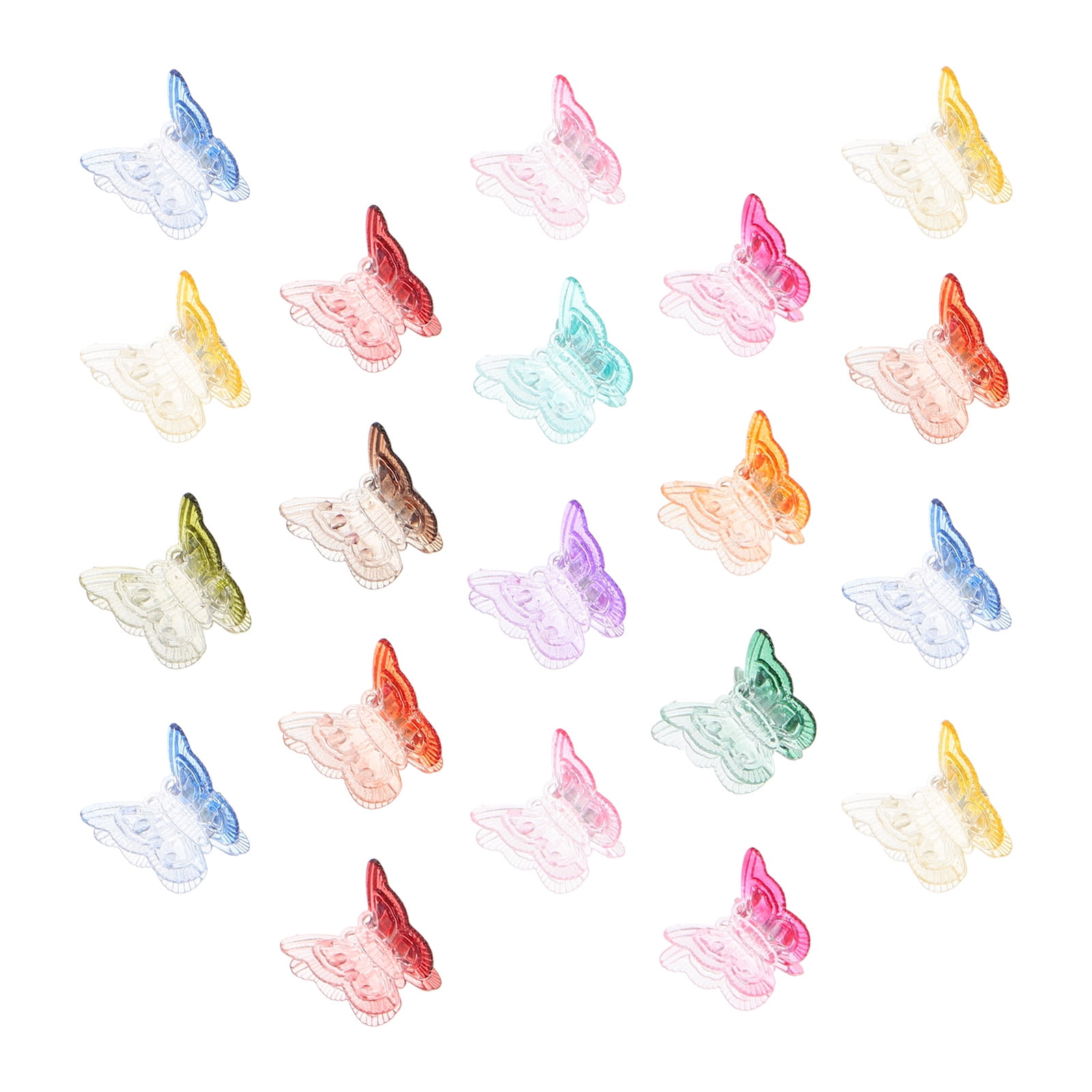 50pcs Mini Butterfly Hair Claw Clips Colorful Hair Accessories For ...