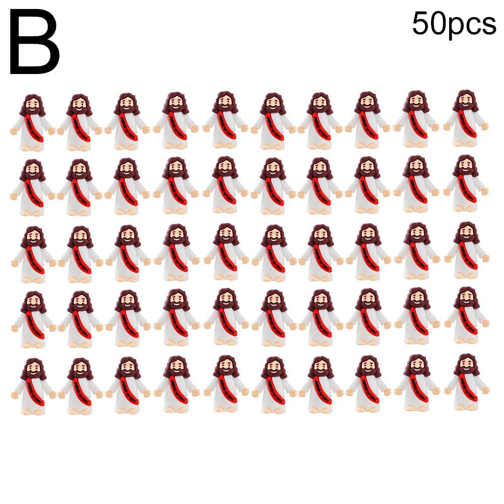 50pcs Mini Jesus Statue Easter Decoration Jesus Toys Figure Christ ...