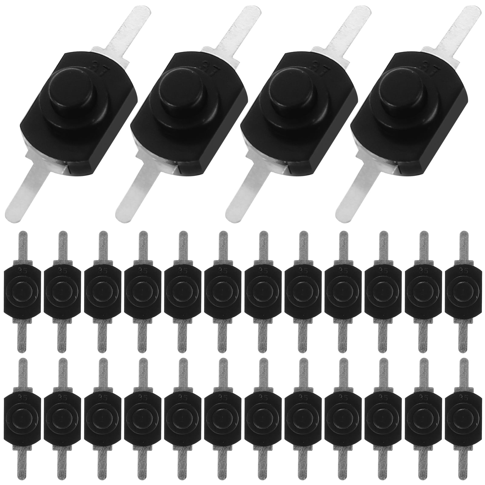 50pcs Mini Switch Latching Micro Push Button Switch Flashlight On-off ...