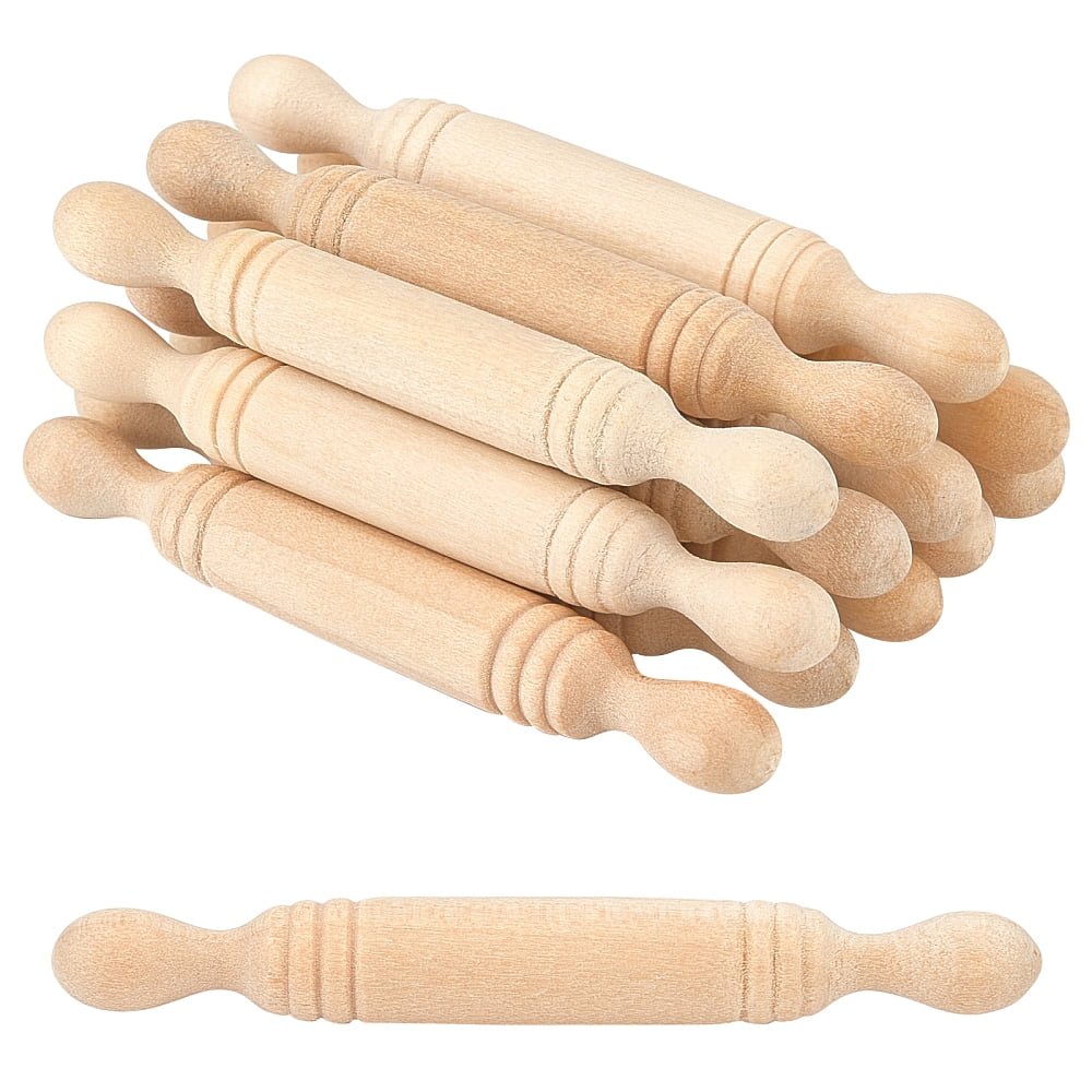50pcs Mini Wood Rolling Pin 2" Clay Rolling Pin Classic Wood Rolling ...