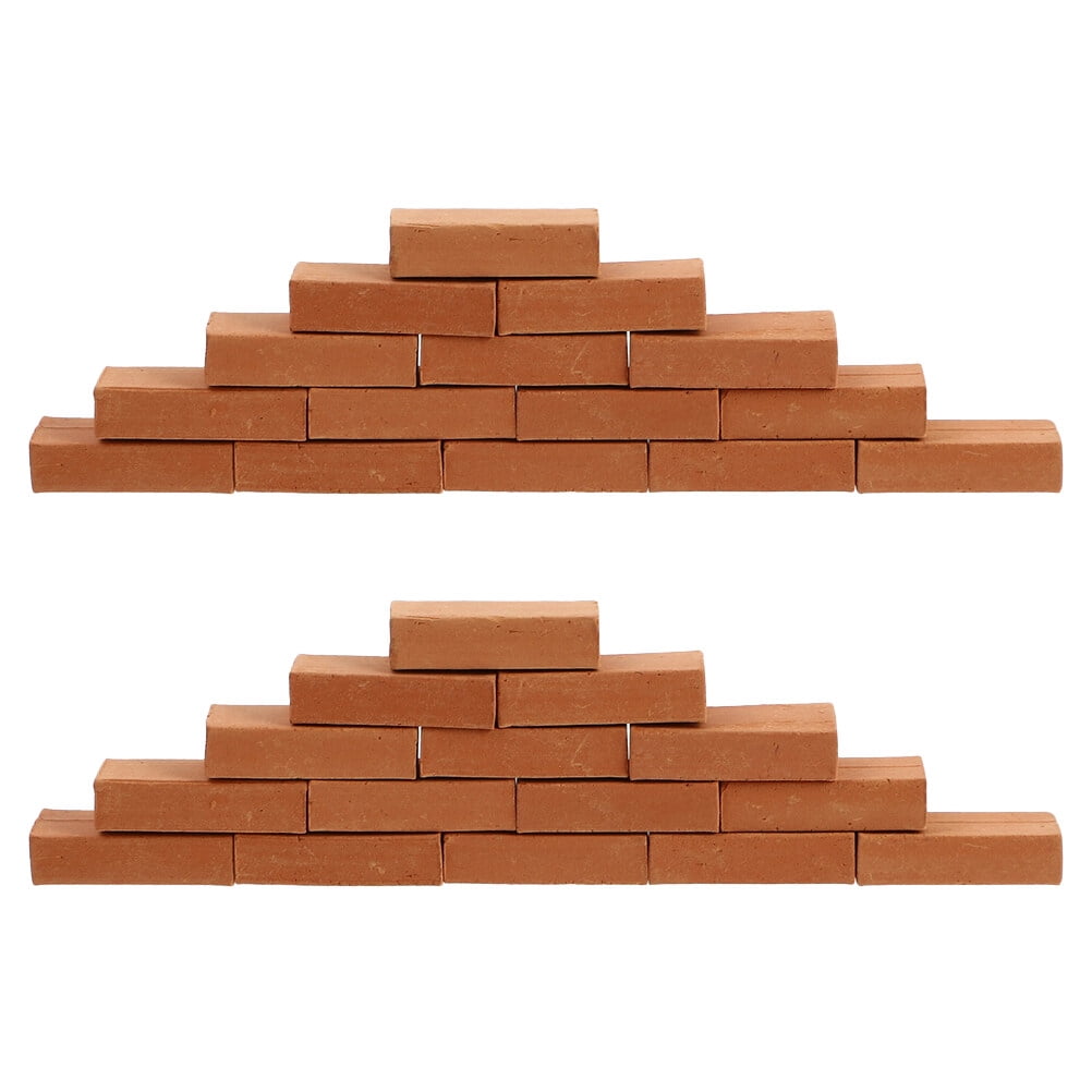50pcs Miniature Bricks Decor Fairy Garden Brick Fake Bricks Model Brick ...