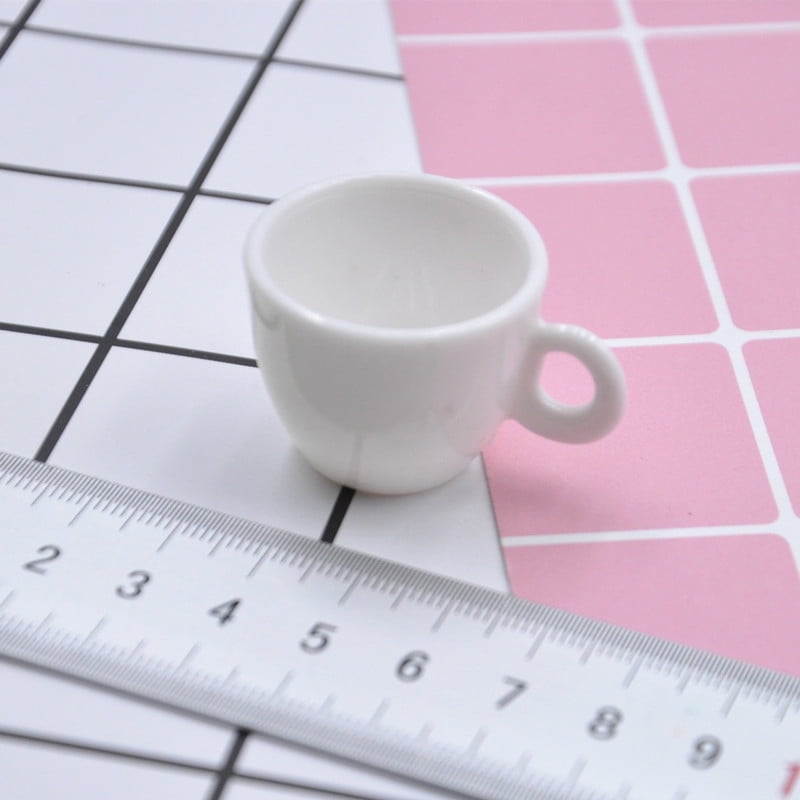 50pcs Miniature Plastic Mini Cup for Dollhouse Accessories Pretending ...