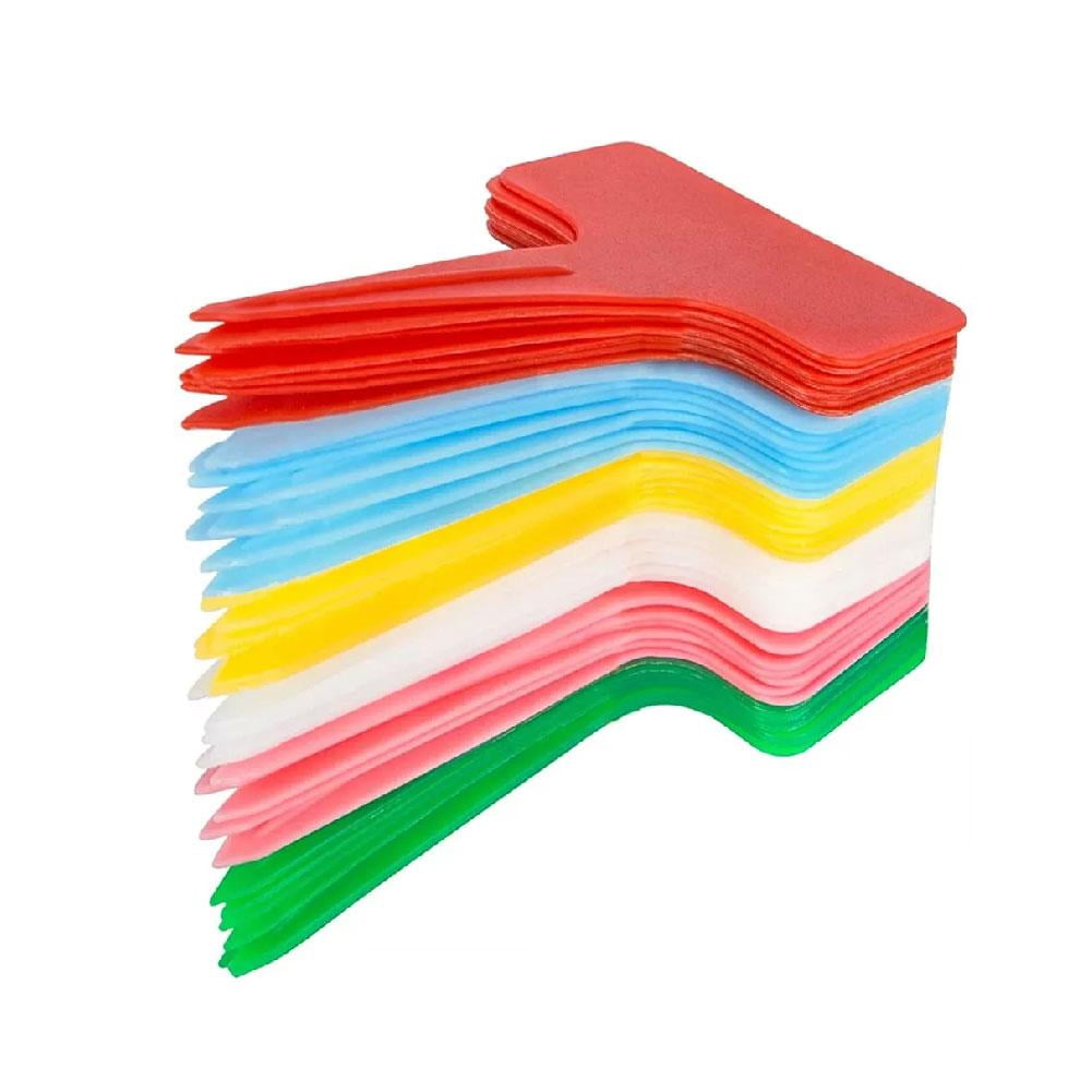 50pcs Mixed Color Plant Labels Gardening Labels T-Shaped Orchid Flower ...