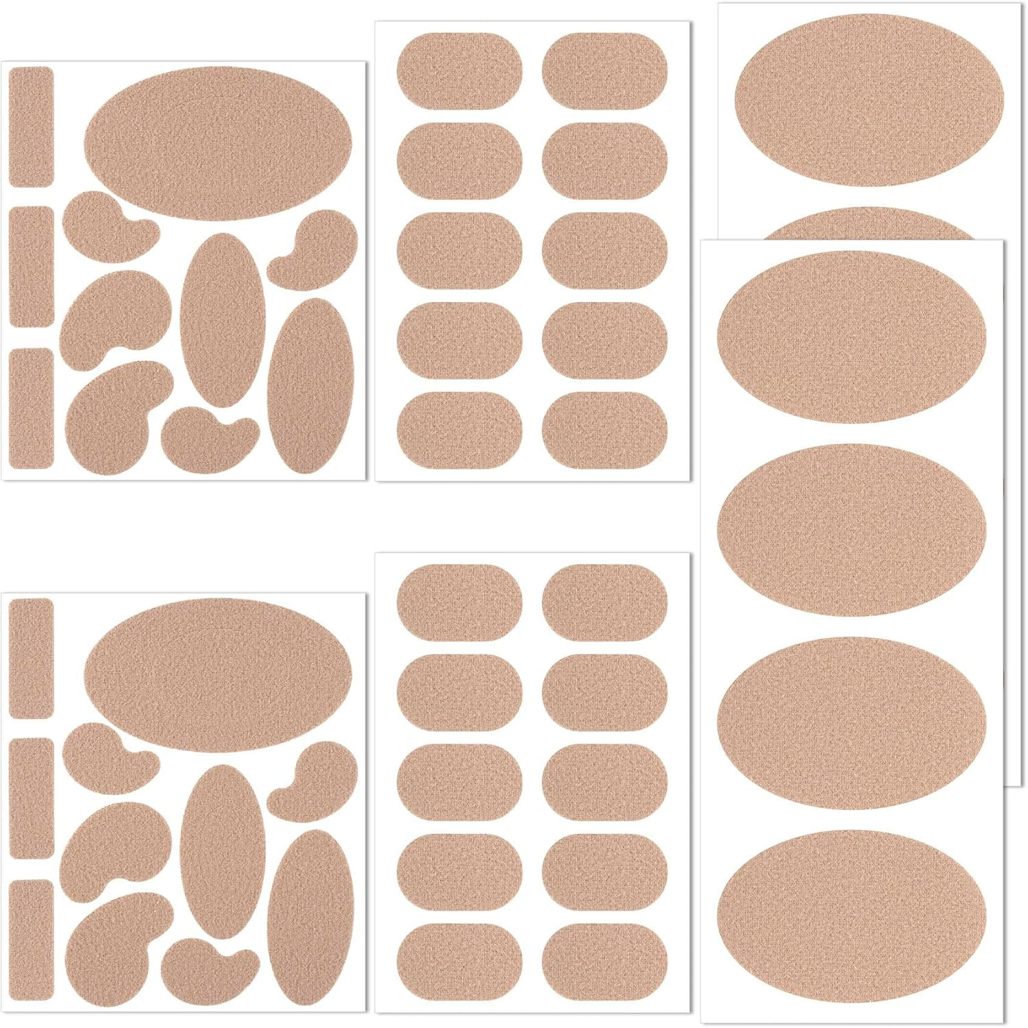 50pcs Moleskin Pads for Feet, Multi-Shapes Blister Protection Patch ...