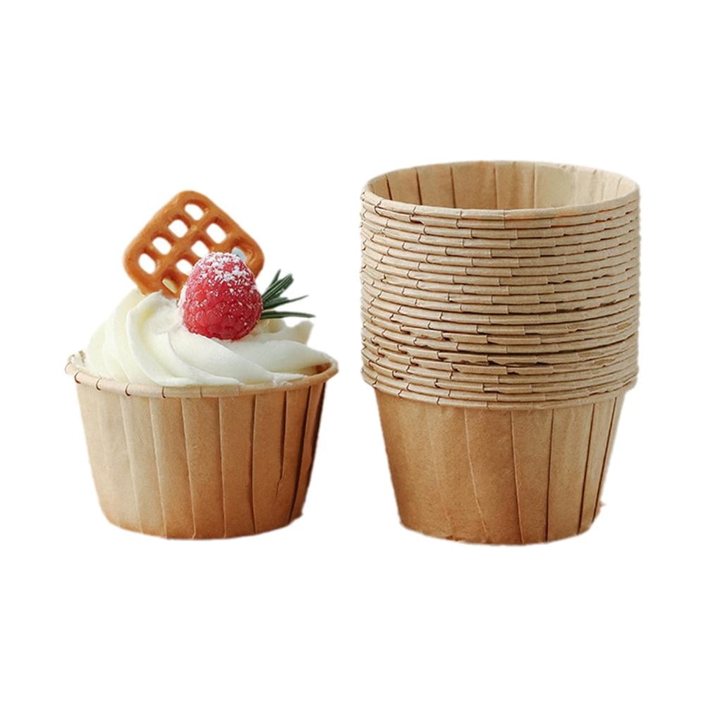 50pcs Muffin Paper Cups with Wrappers for Baking and Storage New L4 ...