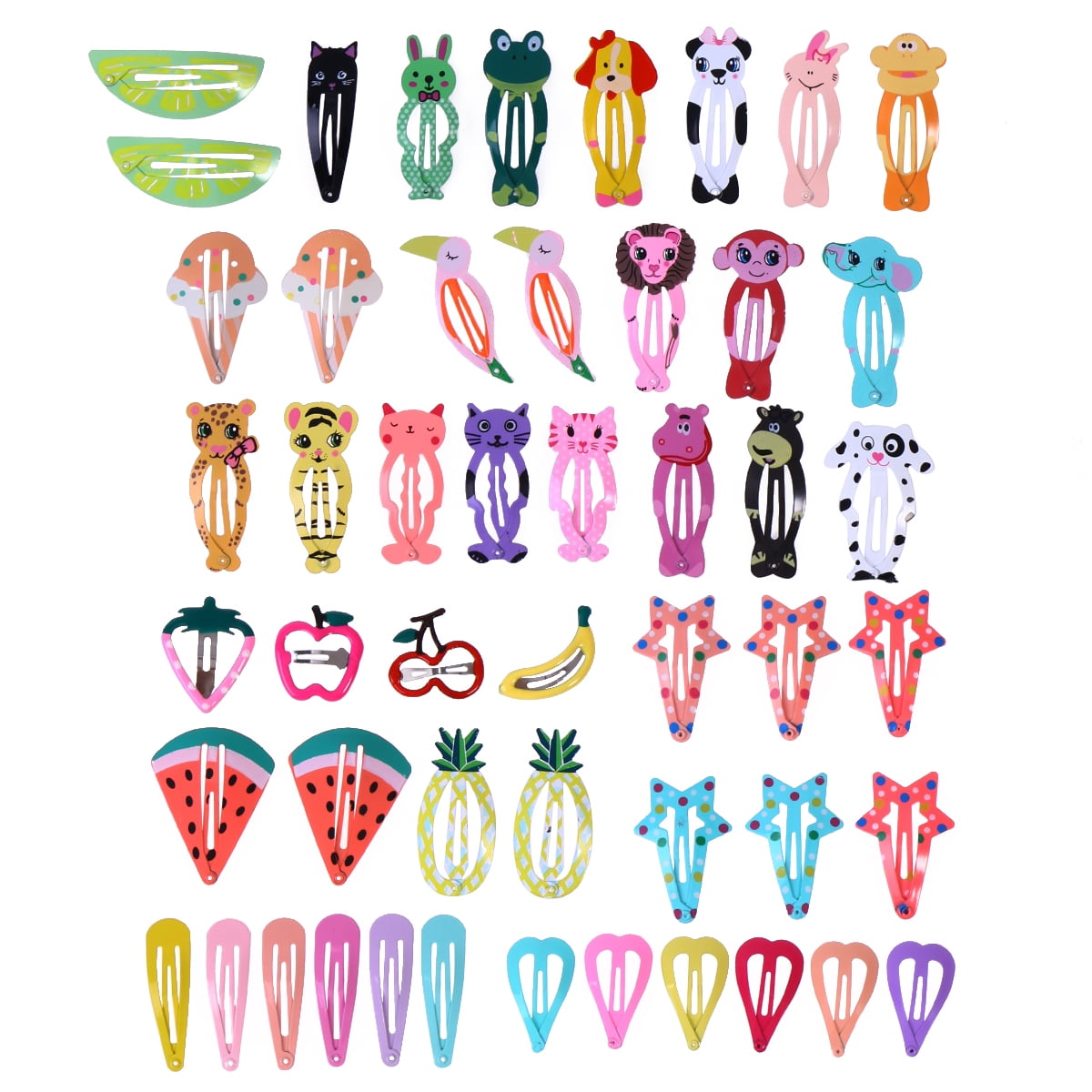 50pcs Multi-style Baby Girls Hair Clips Hair Bows Hair Claw Snap ...