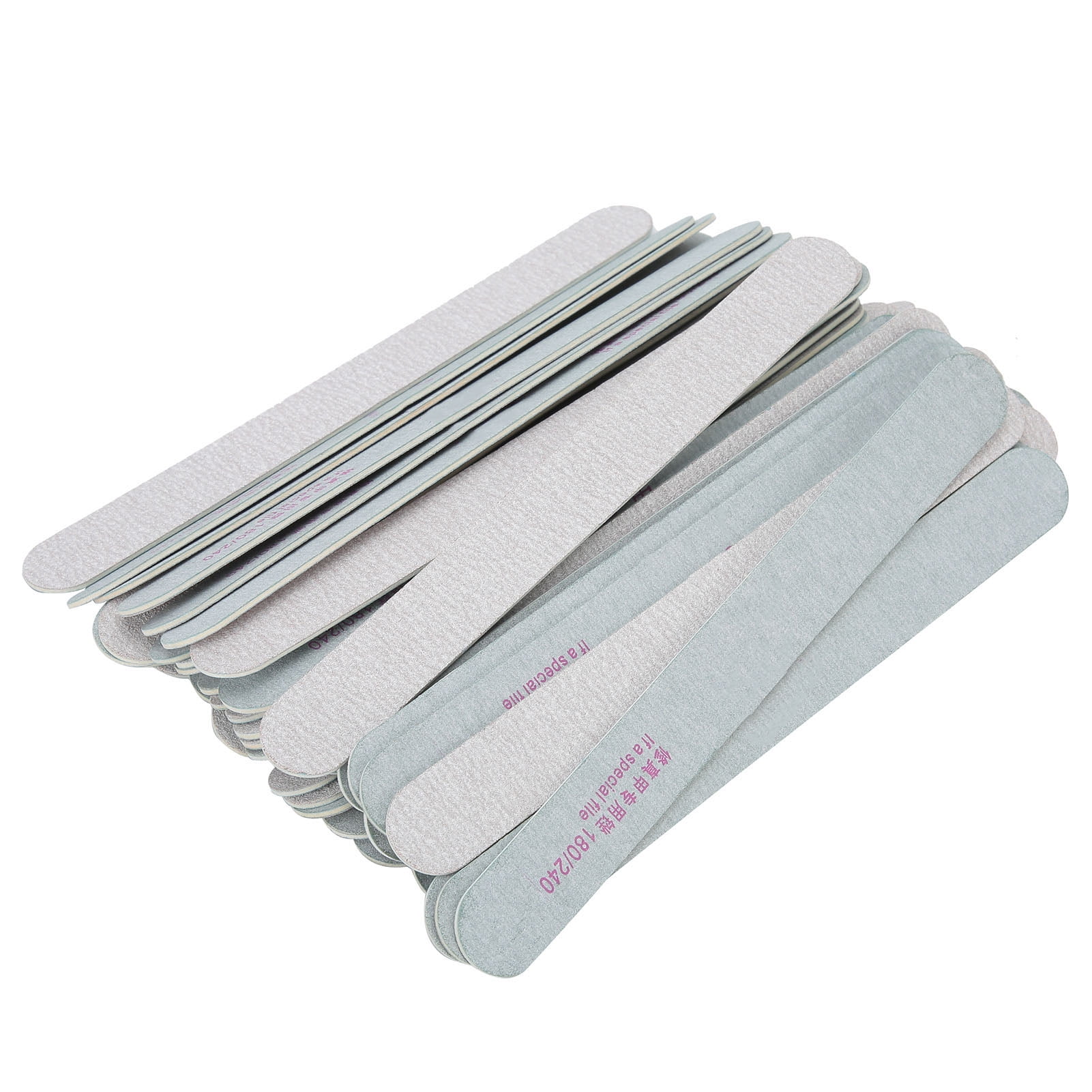 50pcs Nail Files Double Sided 180/240 Grit Nail Buffering Files for ...