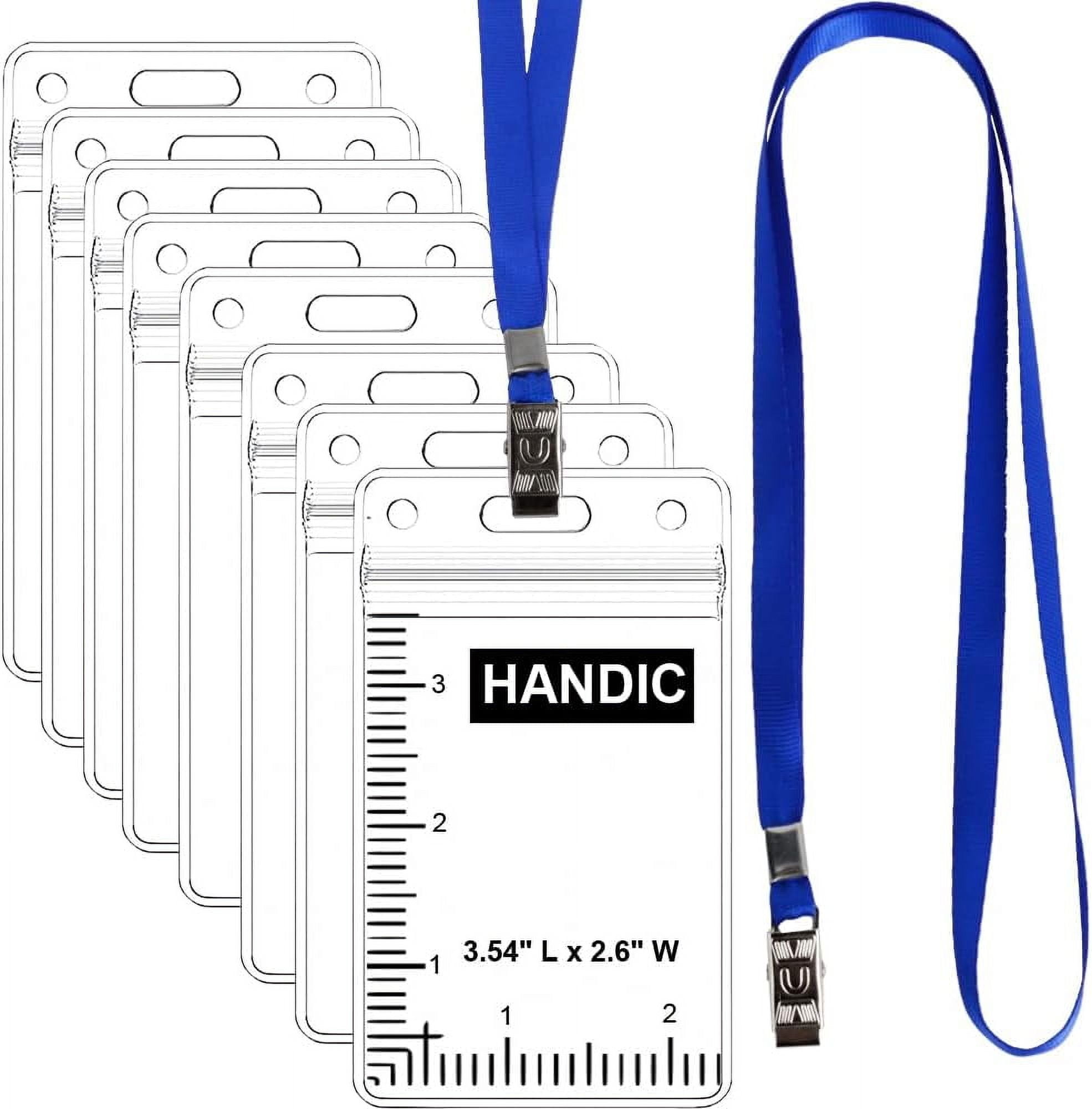 50pcs Name Badge Holders Clear Badge Holder with Lanyard Waterproof ...