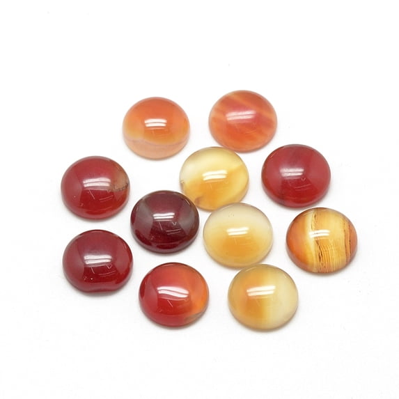 50pcs Natural Agate Cabochons Dyed Half Round/Dome 10x4-5mm - Walmart.com
