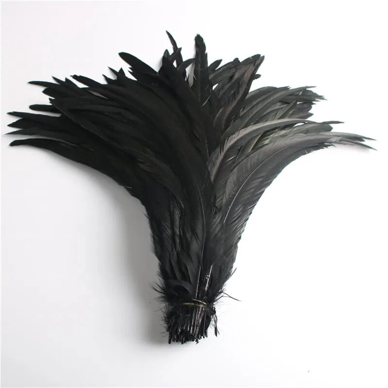 50pcs Natural Chick Tail Feathers 25-40cm / 10-16inch Clothing ...