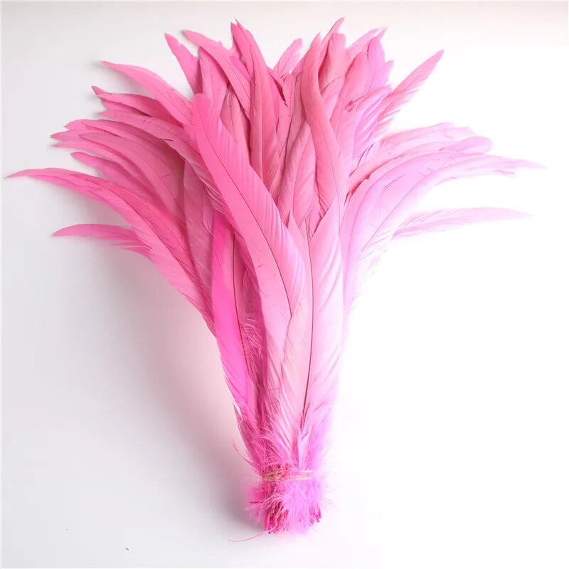 50pcs Natural Chick Tail Feathers 25-40cm / 10-16inch Clothing ...