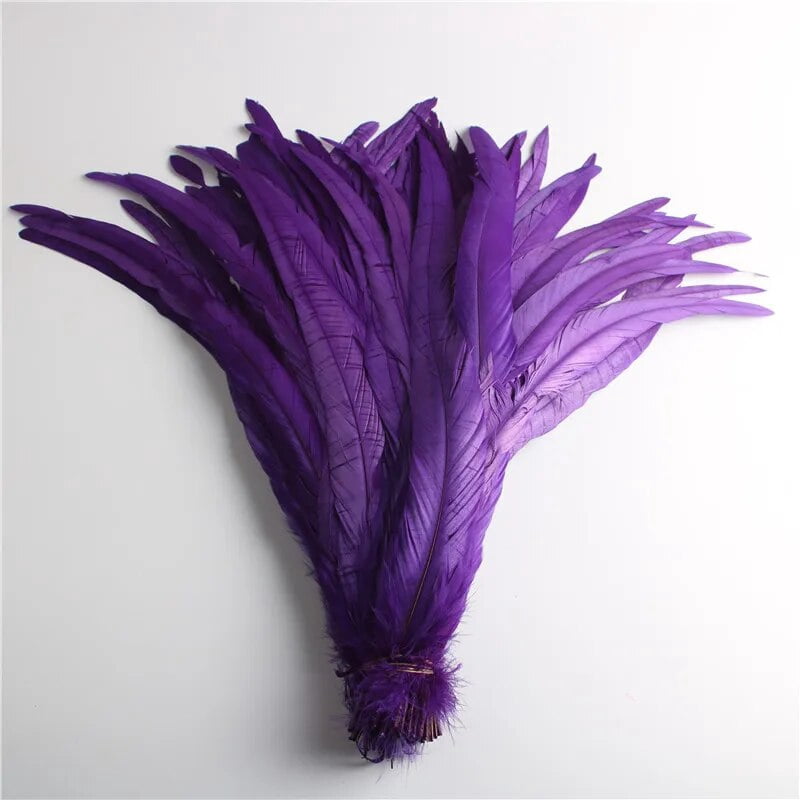 50pcs Natural Chick Tail Feathers 25-40cm / 10-16inch Clothing ...