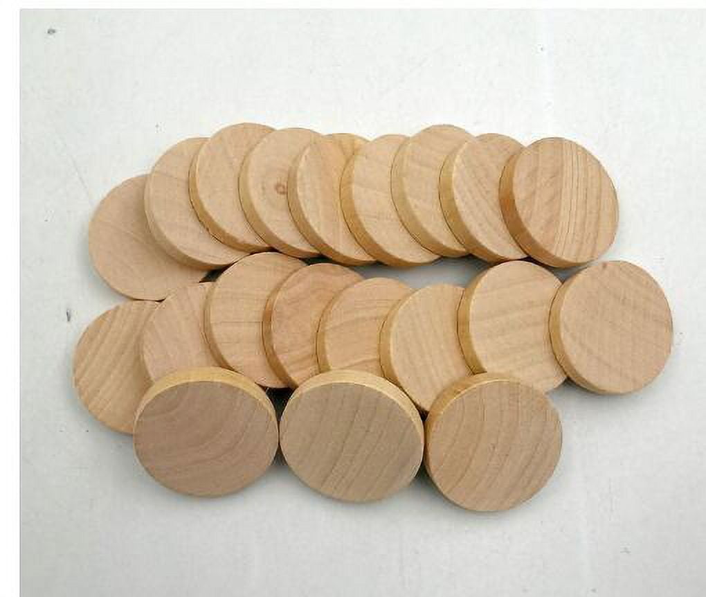 50pcs Natural Wood Slices Unfinished Round Wood DIY Crafts Round Wood ...