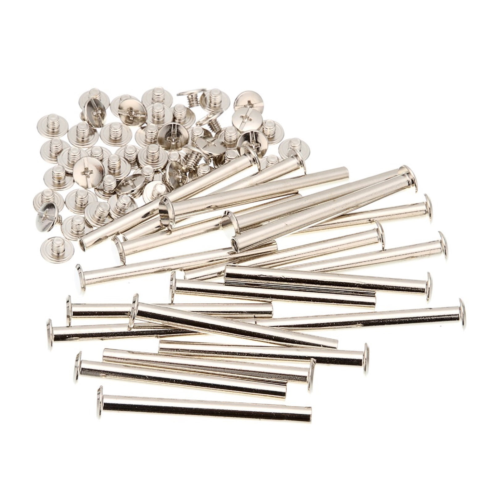 50pcs Nickel Plated Binding M5 Screws Nail Rivet Studs Photo Album ...