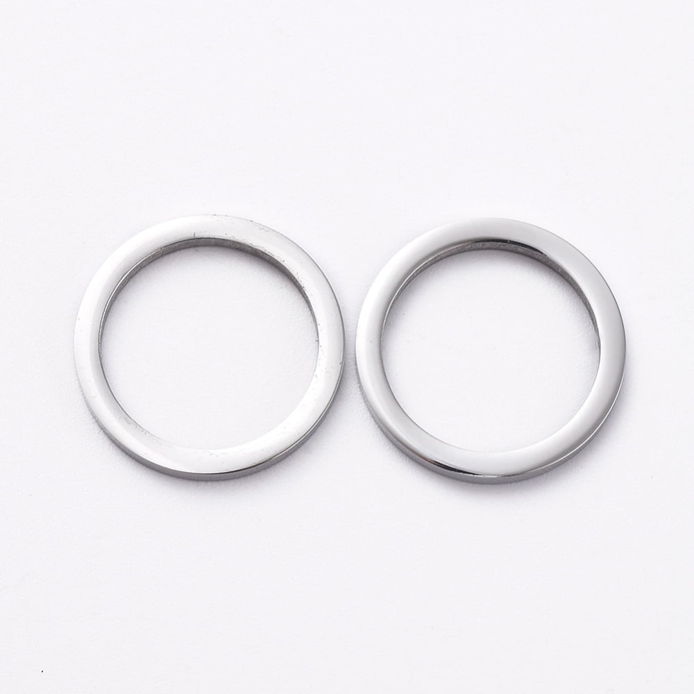 50pcs Non-Tarnish 304 Stainless Steel Linking Rings for Jewelry Making ...