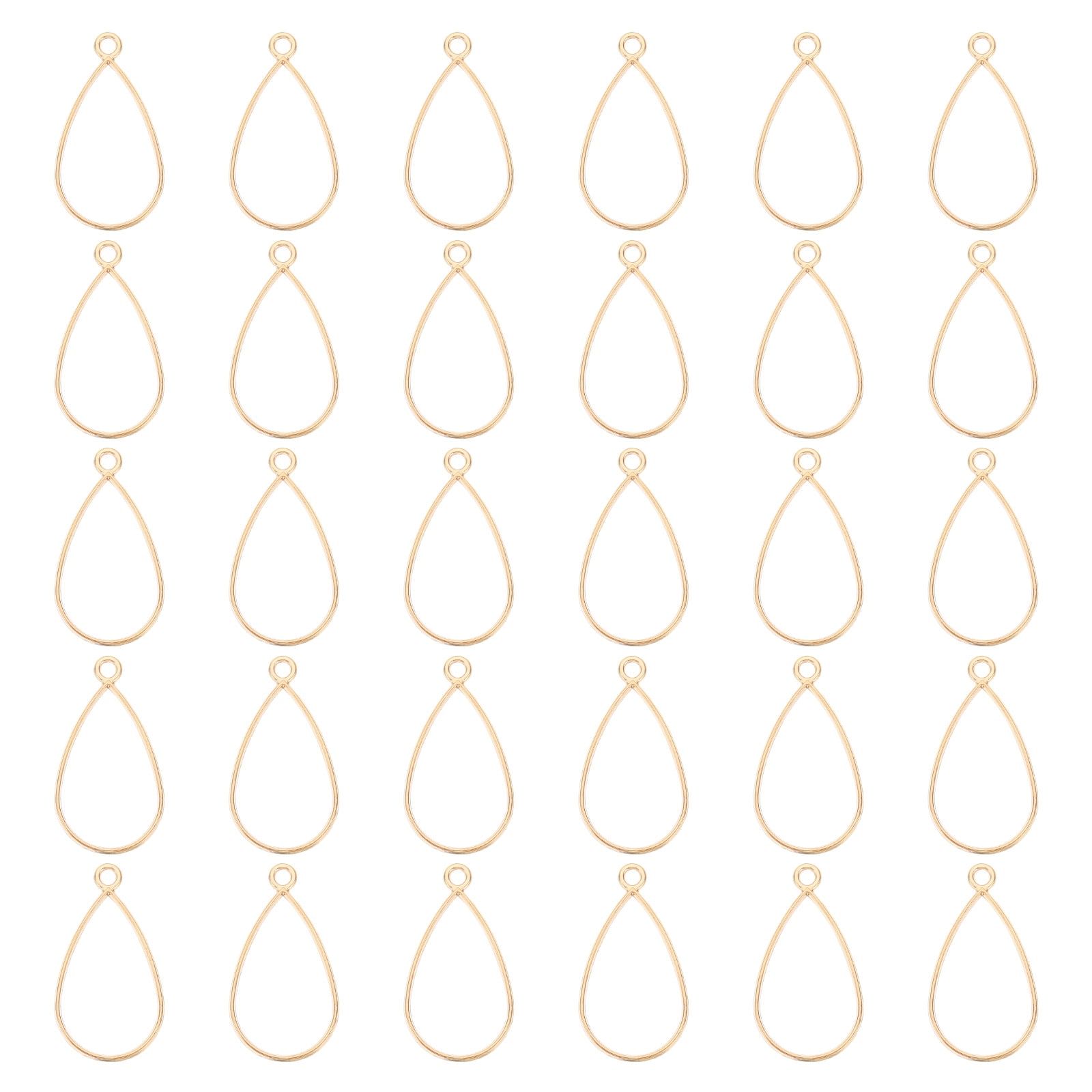 50pcs Open Bezels, Resin Bezels Pendants Mold Open Back Bezels Alloy ...